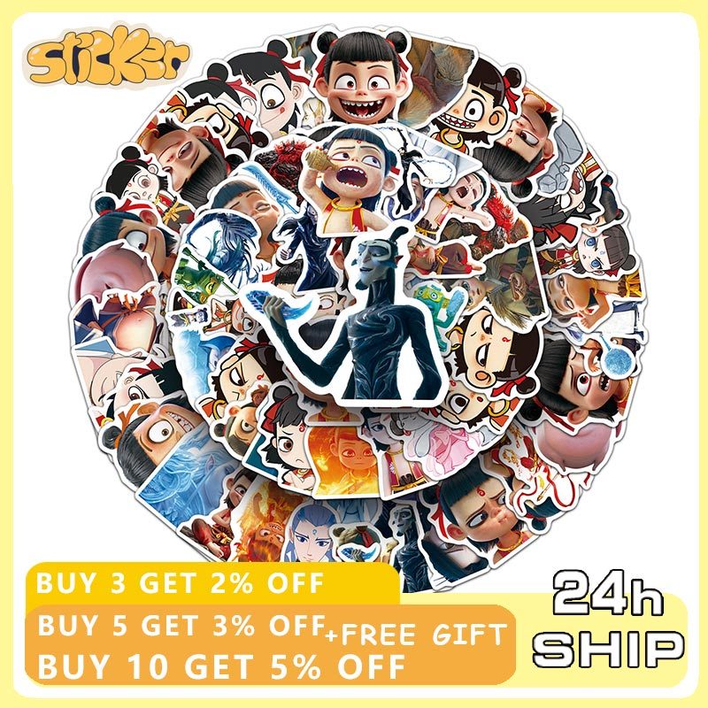 89pcs Chinese Animated Ne Zha 2‌‌ Cartoon Sticker DIY Laptop Phone ...