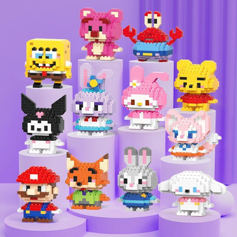 Mini Building Blocks Cute Cartoon Series Toy Nano Block Bricks Cartoon ...