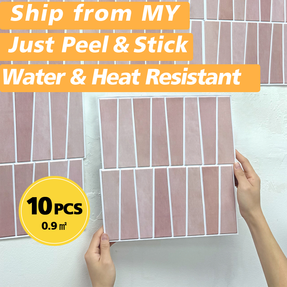10PCS | Ready Stock 3D Waterproof dapur PVC Tile Sticker for Kitchen ...