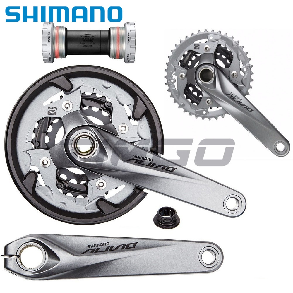 Shimano Alivio FC-M4050 MTB Mountain Bike Bicycle 3 x 9 Speed Crankset 40-30-22T HollowTech II ...