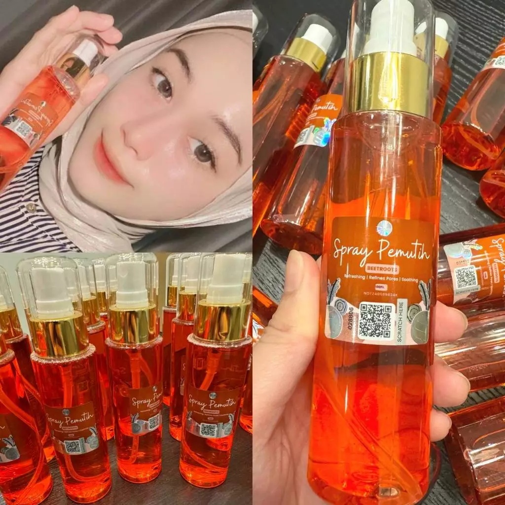 SPRAY PEMUTIH AMORA EXTRACT BEETROOT-100ML ORIGINAL HOLOGRAM | Shopee ...