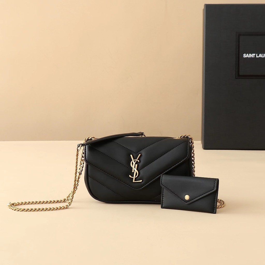 [Original Genuine Packaging Box] SAINT LAURENT YSL LOULOU Brand Logo ...