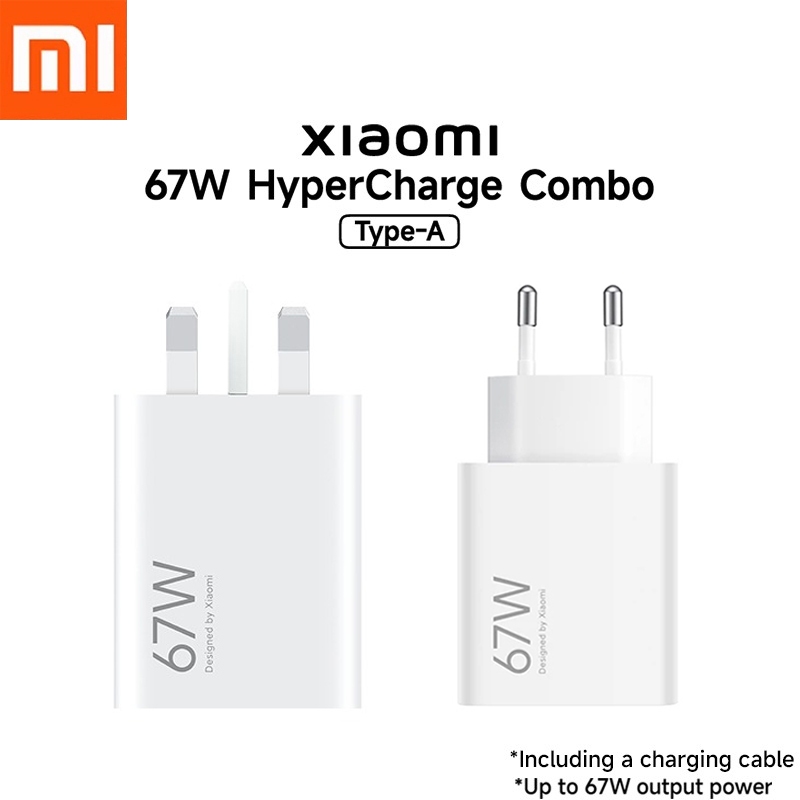 Original Xiaomi Charger 67W MAX Super Fast Charging Power Adapter with ...