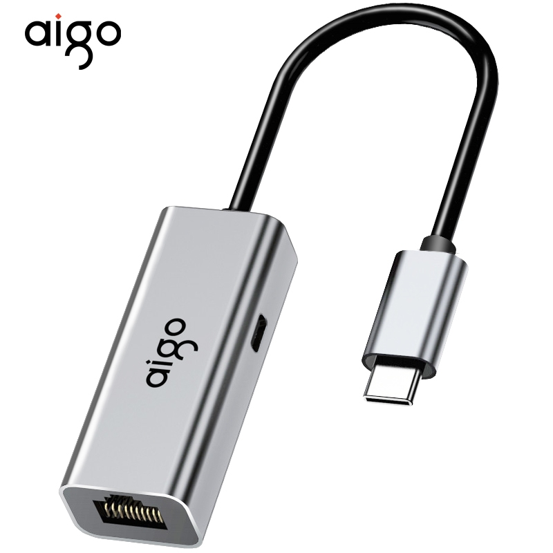AIGO type C Lan Network Card Ethernet Adapt Type C to RJ45 gigabit External network card ...