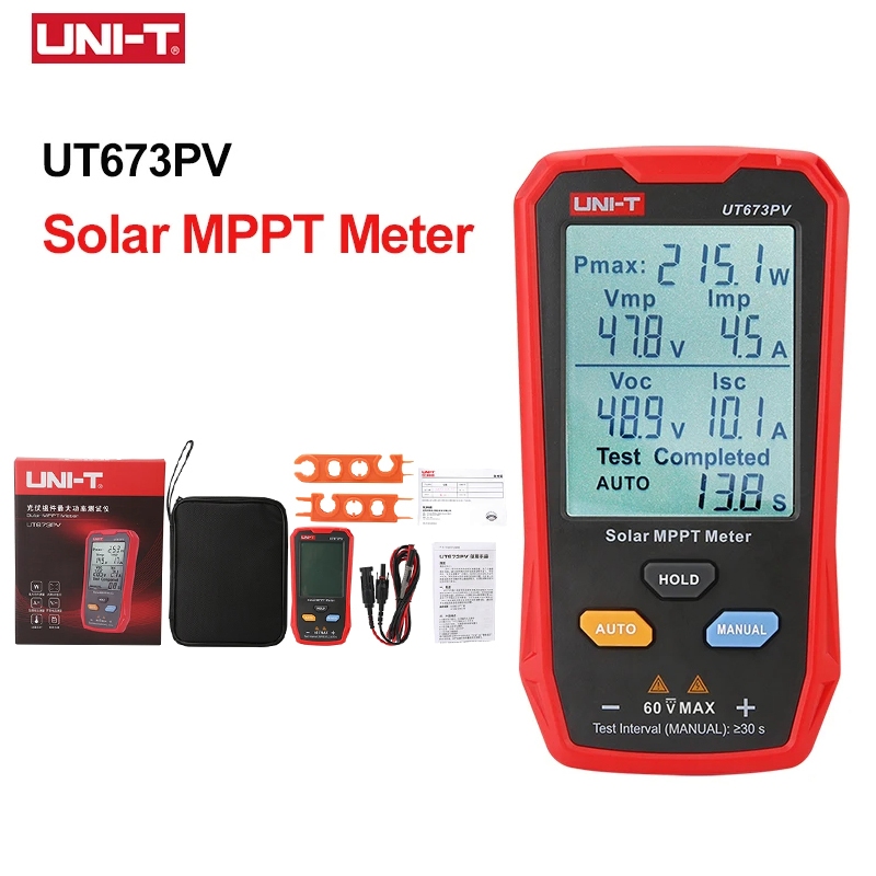UNI-T UT673PV Solar MPPT Meter 5~800W PV Module Maximum Power Tester ...