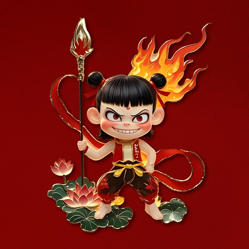 Nezha's Demon Boy Haunted Sea Refrigerator Magnet Metal Magnetic ...