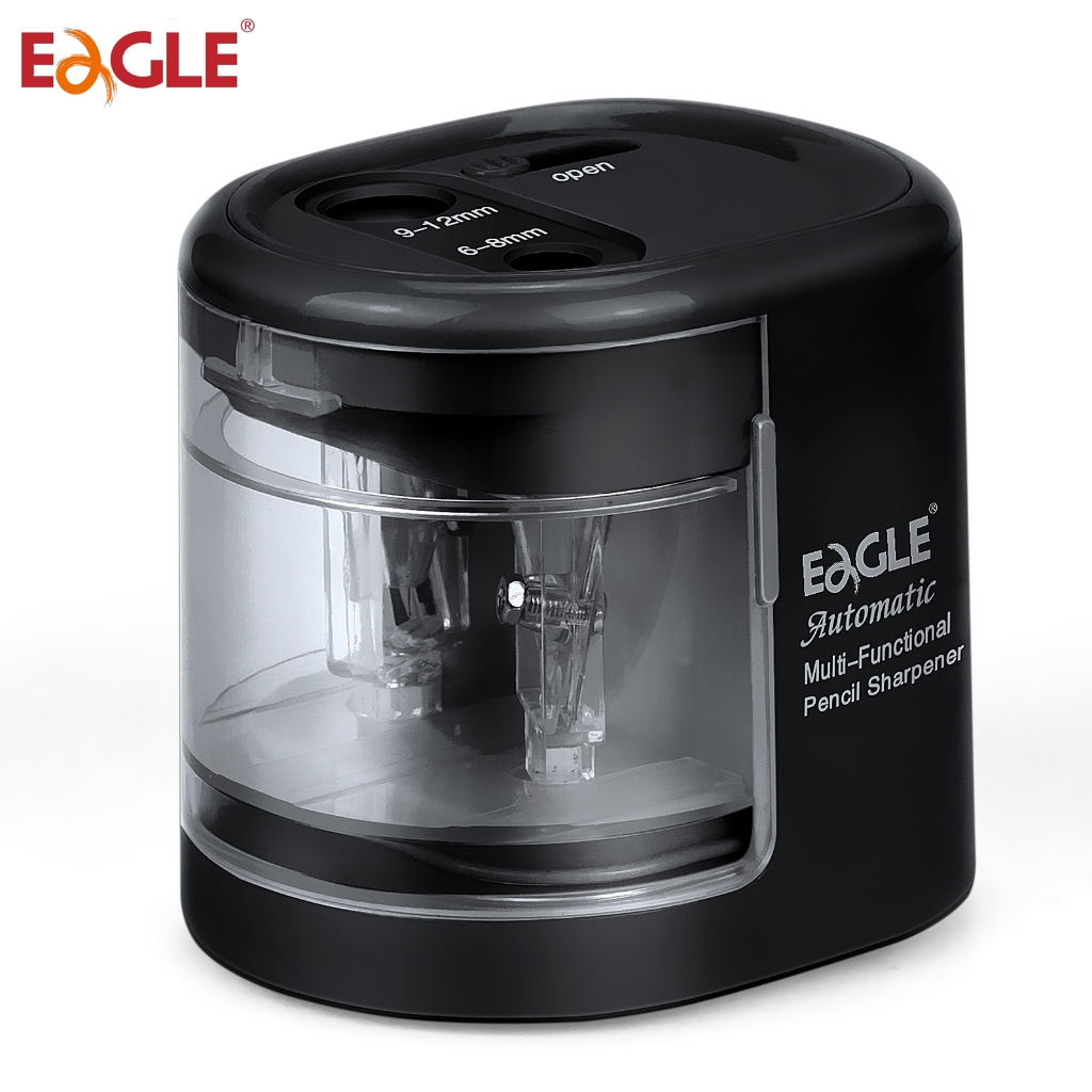 Eagle Electric Pencil Sharpener Dual Holes Auto Sharpener Fit for ...