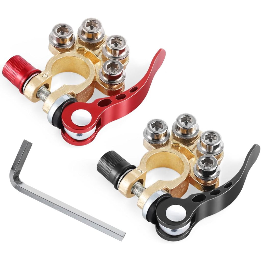 Car Battery Terminal Connector, 4 Way Positive and Negative Pole Quick ...