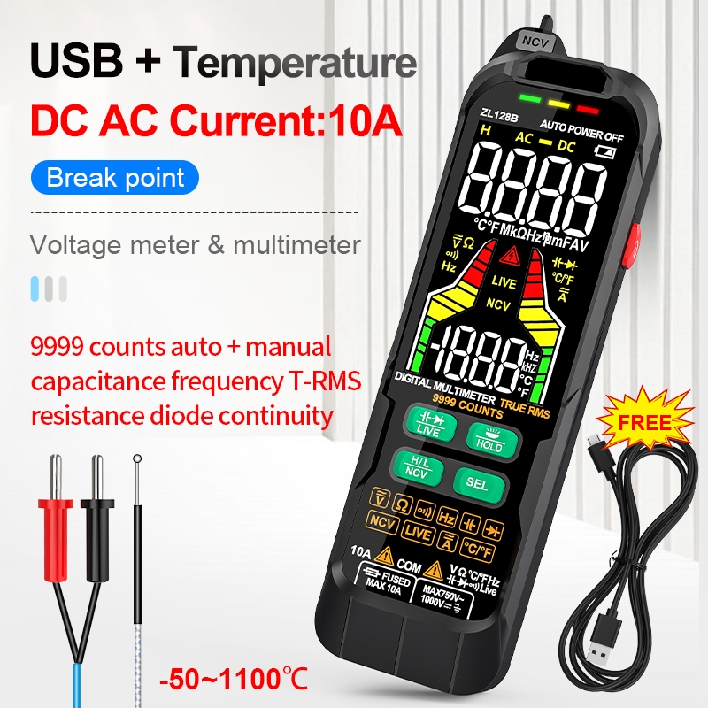Mestek Digital Meter L128B DC Meter Smart Meter Multimeter Pocket Meter ...