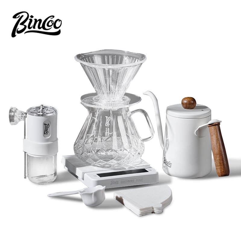BINCOO Hand Made Coffee Pot Set Sharing Pot with V60 Filter Cup Drip ...