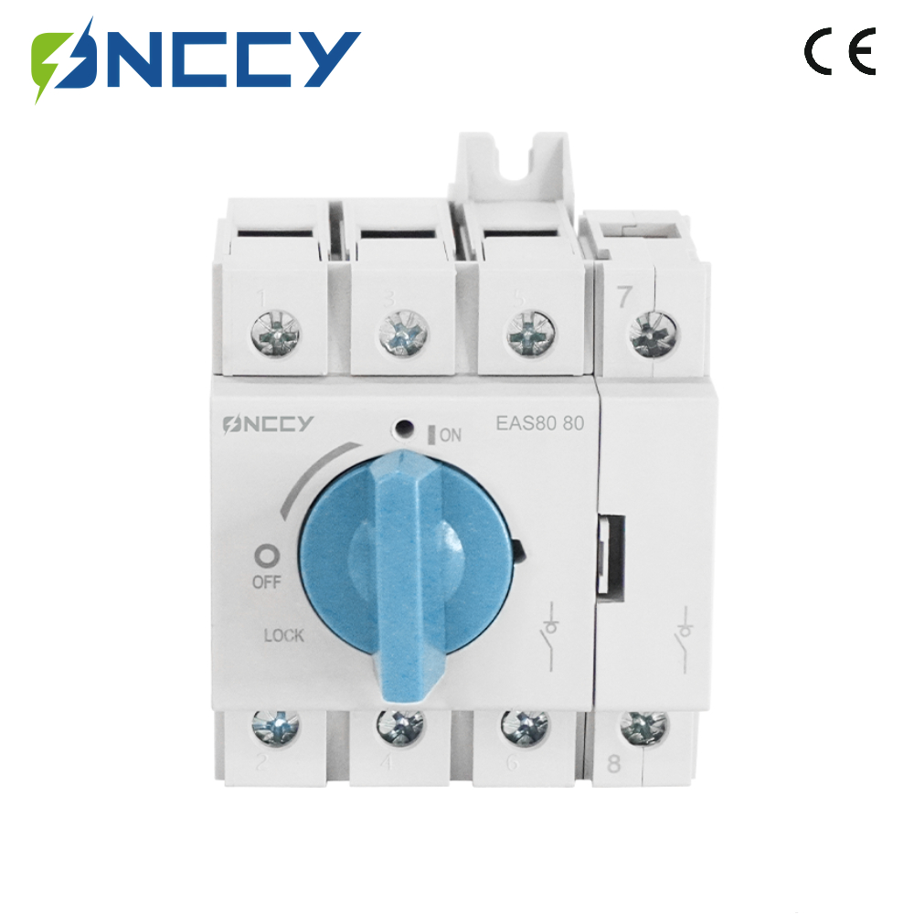 ONCCY EAS80 AC Isolation Switch，800VAC 4P Isolator Switch 63A 80A 100A Din Rail Mounting ...