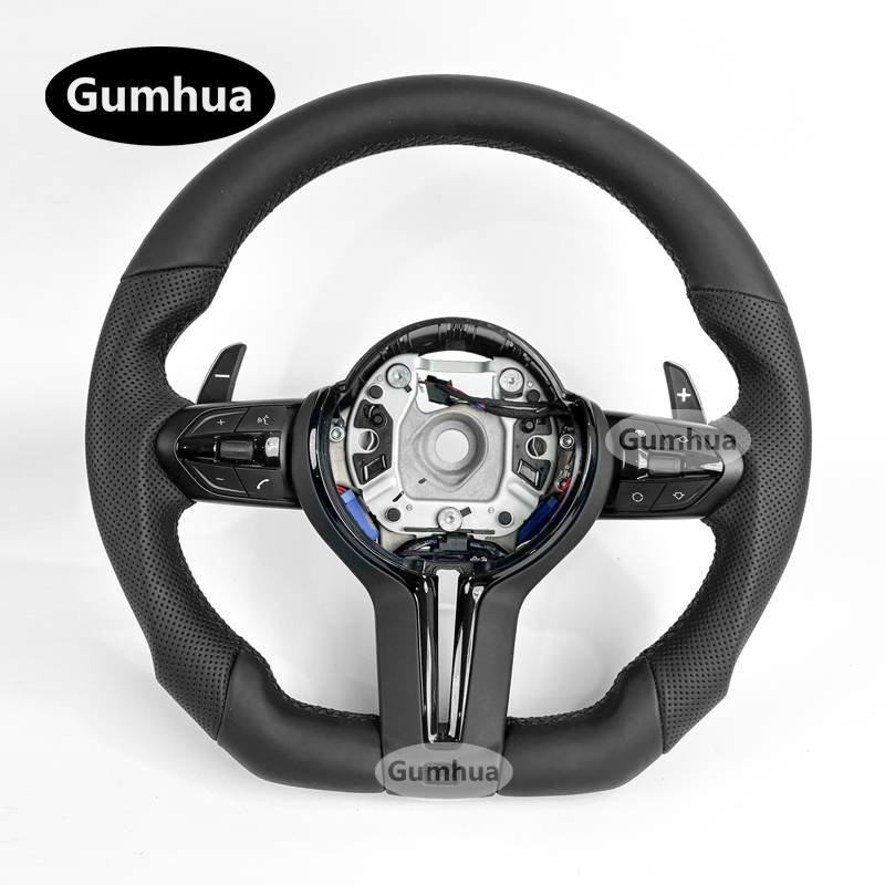 Leather Sports Steering Wheel For BMW M M3 M4 M5 M6 F01 F02 F06 F07 F10 ...