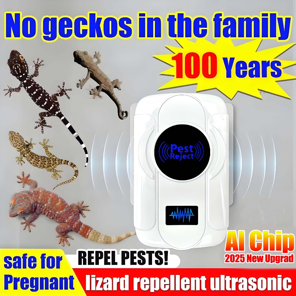 No geckos for 100 years Lizard Repellent Ultrasonic Safe and radiation ...