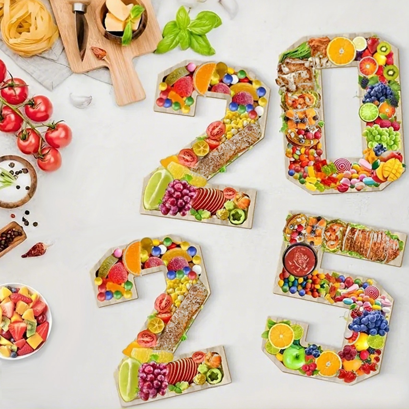 Charcuterie Number Board Wood Cardboard Number Tray Fillable Number ...