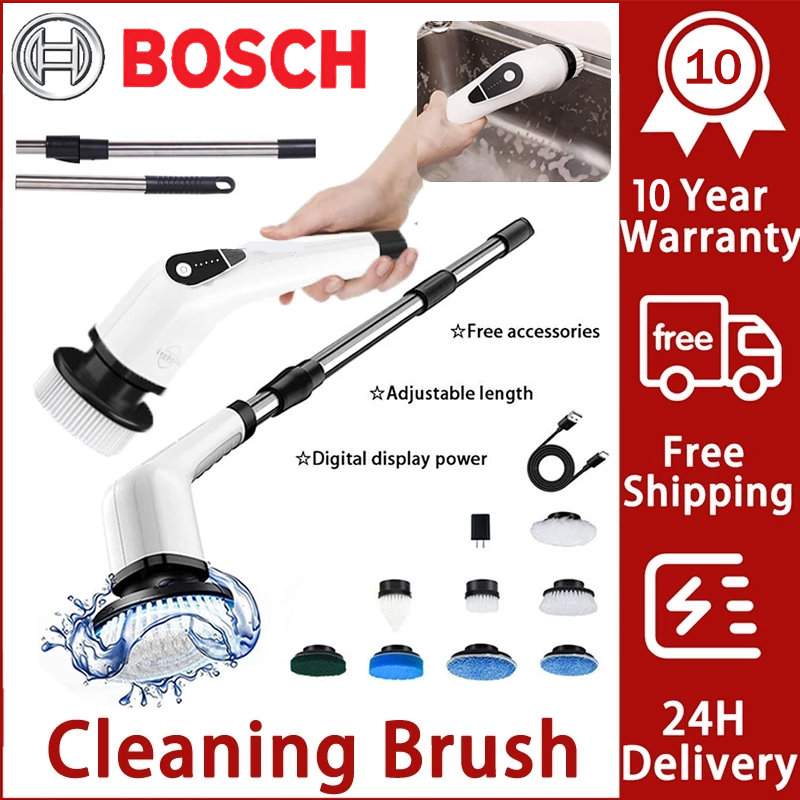 BOSCH 9in1 Electric Cleaning Brush Power Spinning Scrubber Bathroom Mop ...