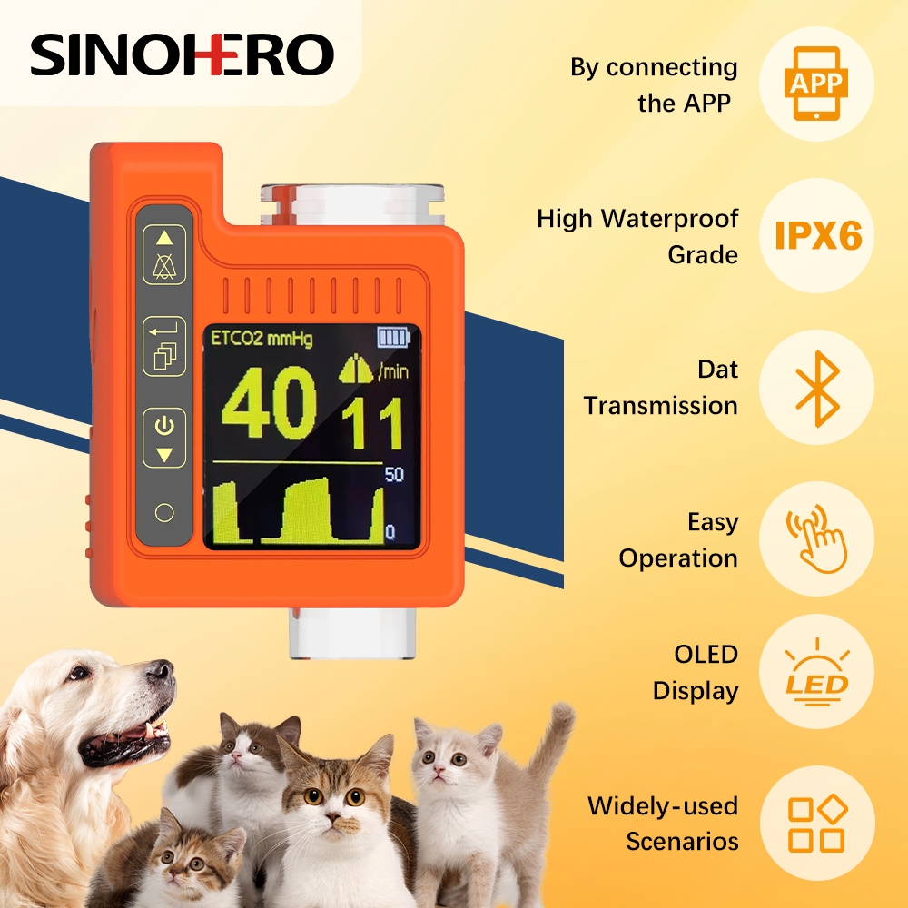 M1 Handheld Veterinary Capnograph ETCO2 Monitor Capnography ETCO2 ...