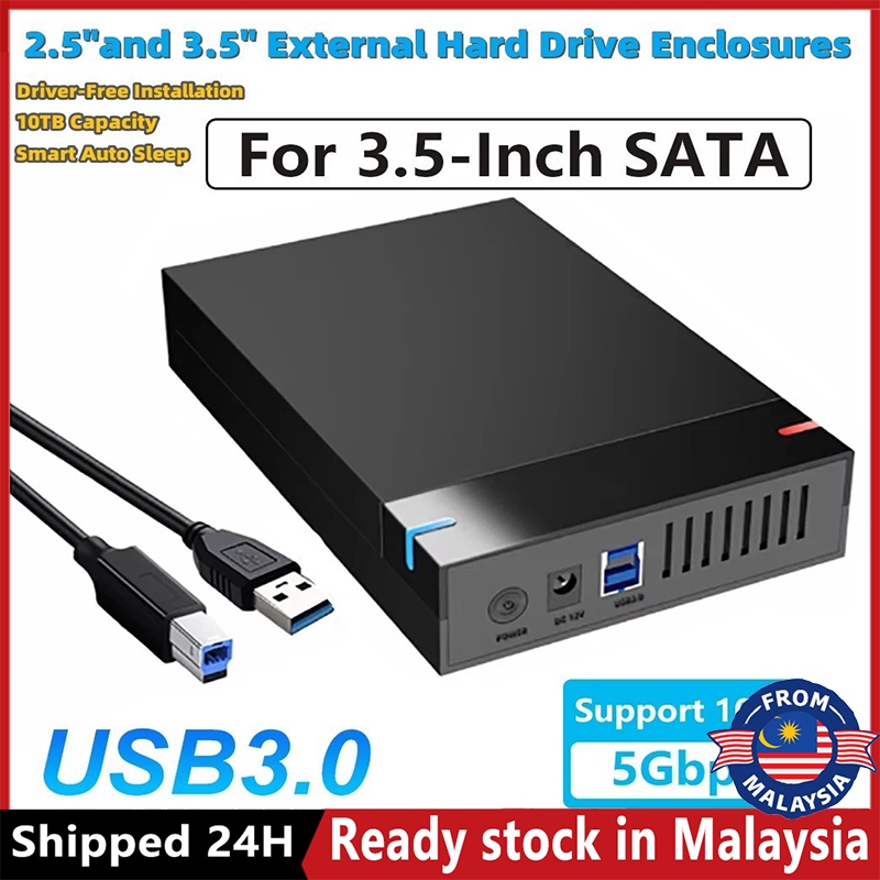 [Local Shipment] 3.5 inch HDD Case USB 3.0 to SATA III External Hard ...