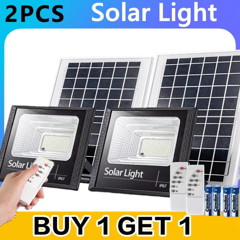 Solar Light 5000W Outdoor Lighting 【BUY 1 TAKE 1】 Waterproof Solar ...