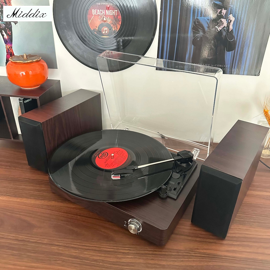 Middix Vintage Record Player With Dual Stereo External Speakers HI-FI ...