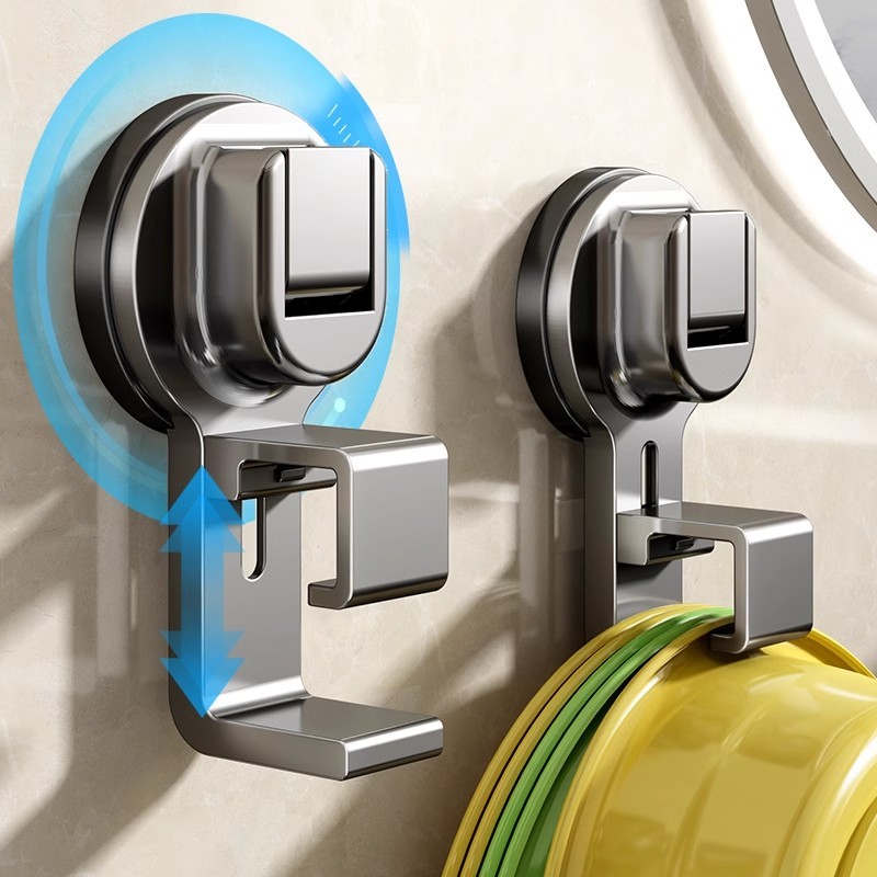 Bathroom Organizer Wash Basin Hook / Hole-Free Suction / Wall-Mounted ...