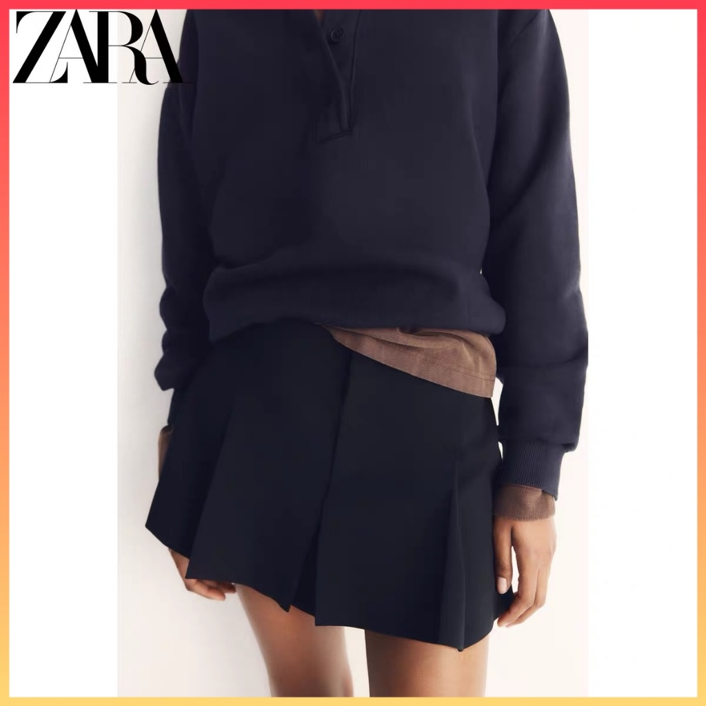 ZARA 2025 Spring New Product TRF Women's Checkered Middle Waist Wide ...