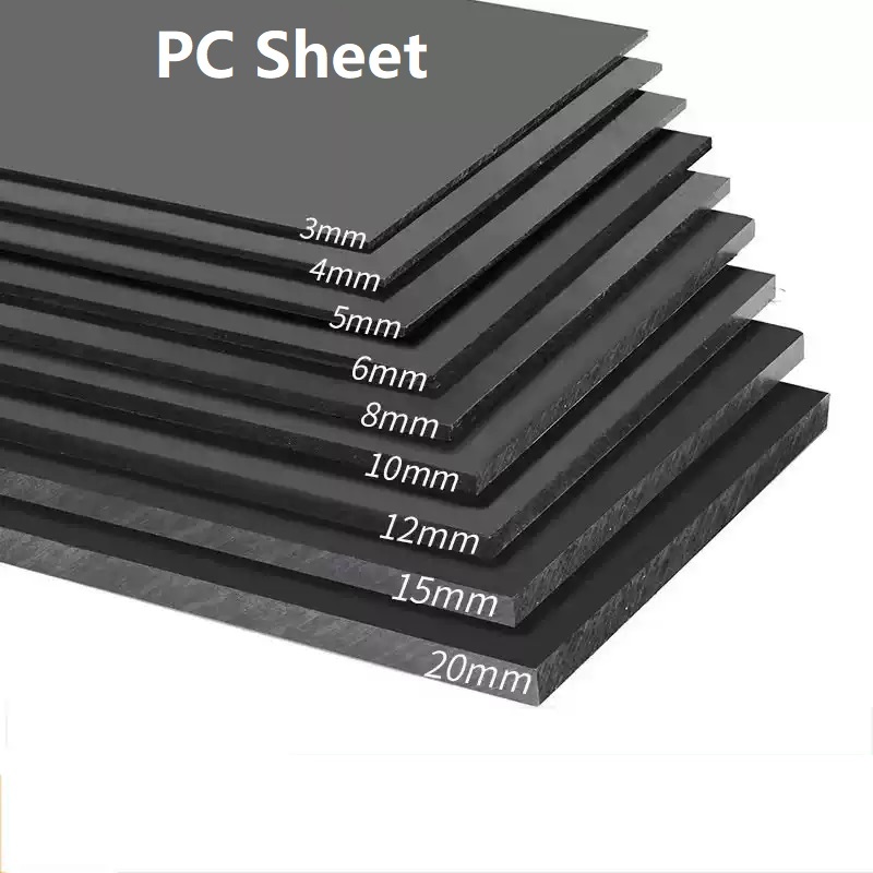 Black PC Sheets Polycarbonate Plate Thick 2-30mm Board 100x100 100x200 ...