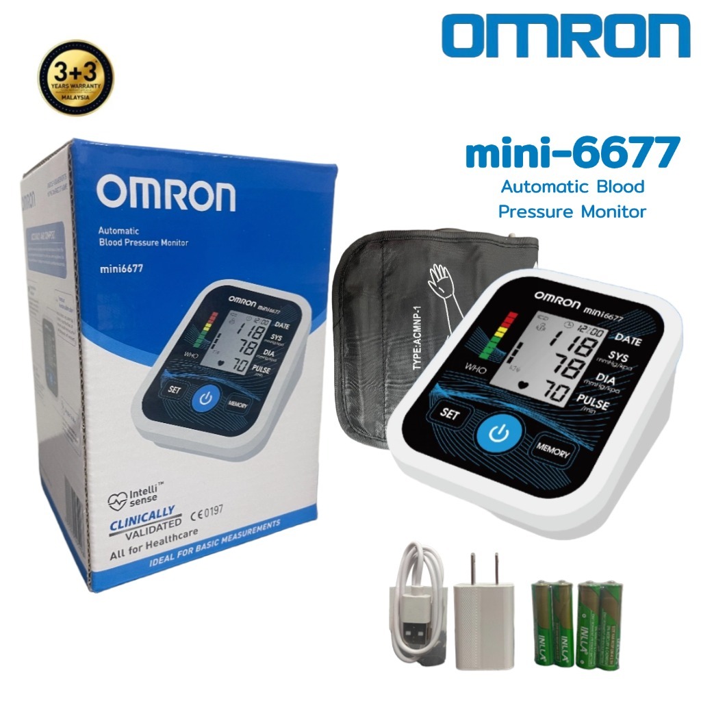 OMRON Automatic Blood Pressure Monitor mini-6677 | Shopee Malaysia