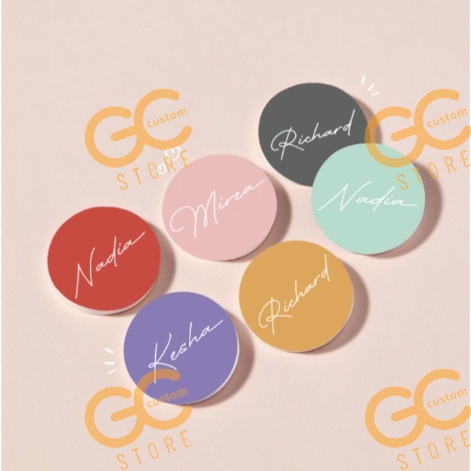 Custom Name Plain Phone Pop Socket | Custom Griptok | Acrylic Pop ...