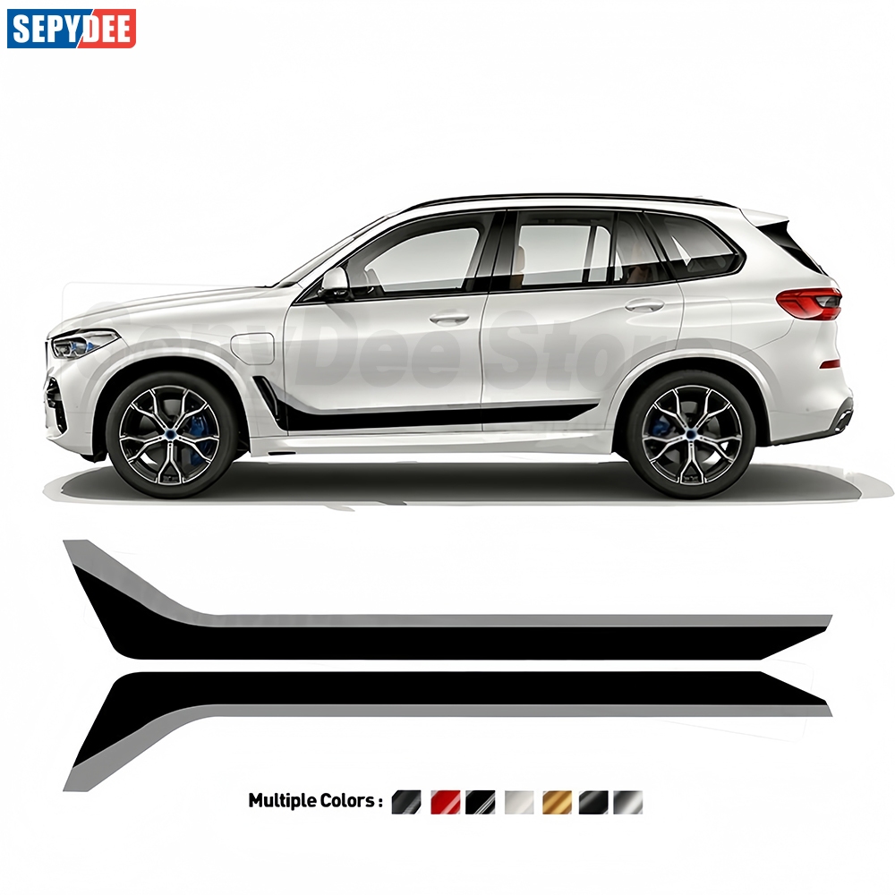 2 Pcs M Performance Decal Door Side Stripes Sticker For BMW X5 G05 M ...