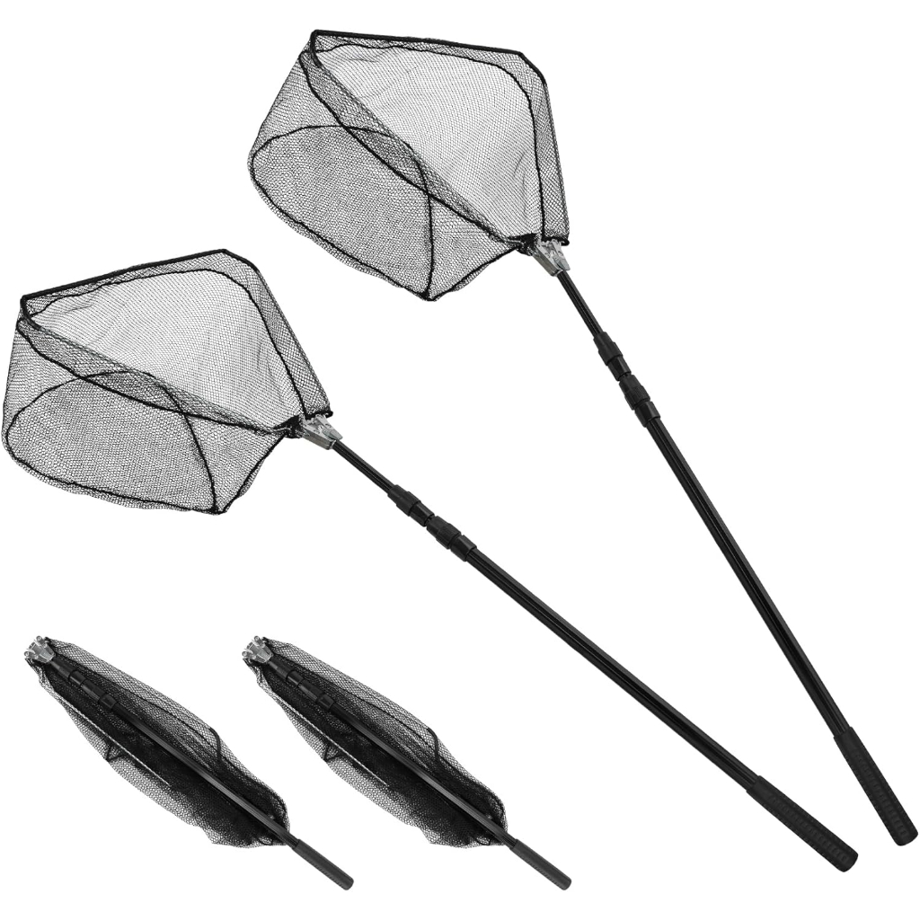 Fishing Landing Net Fishing net rod Aluminium Tube Handle Pole Portable ...