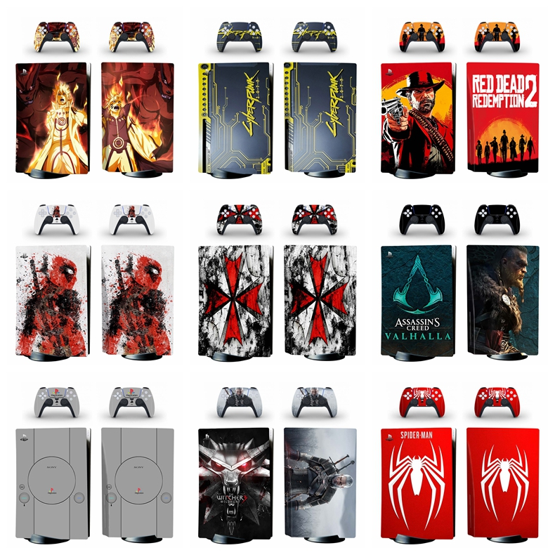 50 Colors Skin Sticker Compatible with Sony Playstation 5 Fat Disc ...