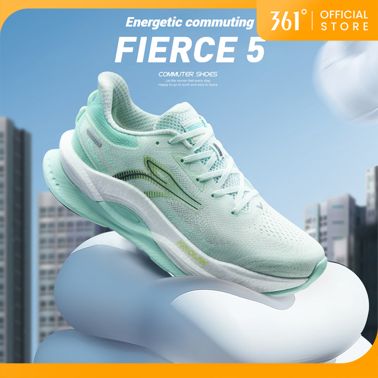 【3-10km+】361 Degrees Fierce 5.0 Kasut Larian Lelaki Widefoot Penyerap ...