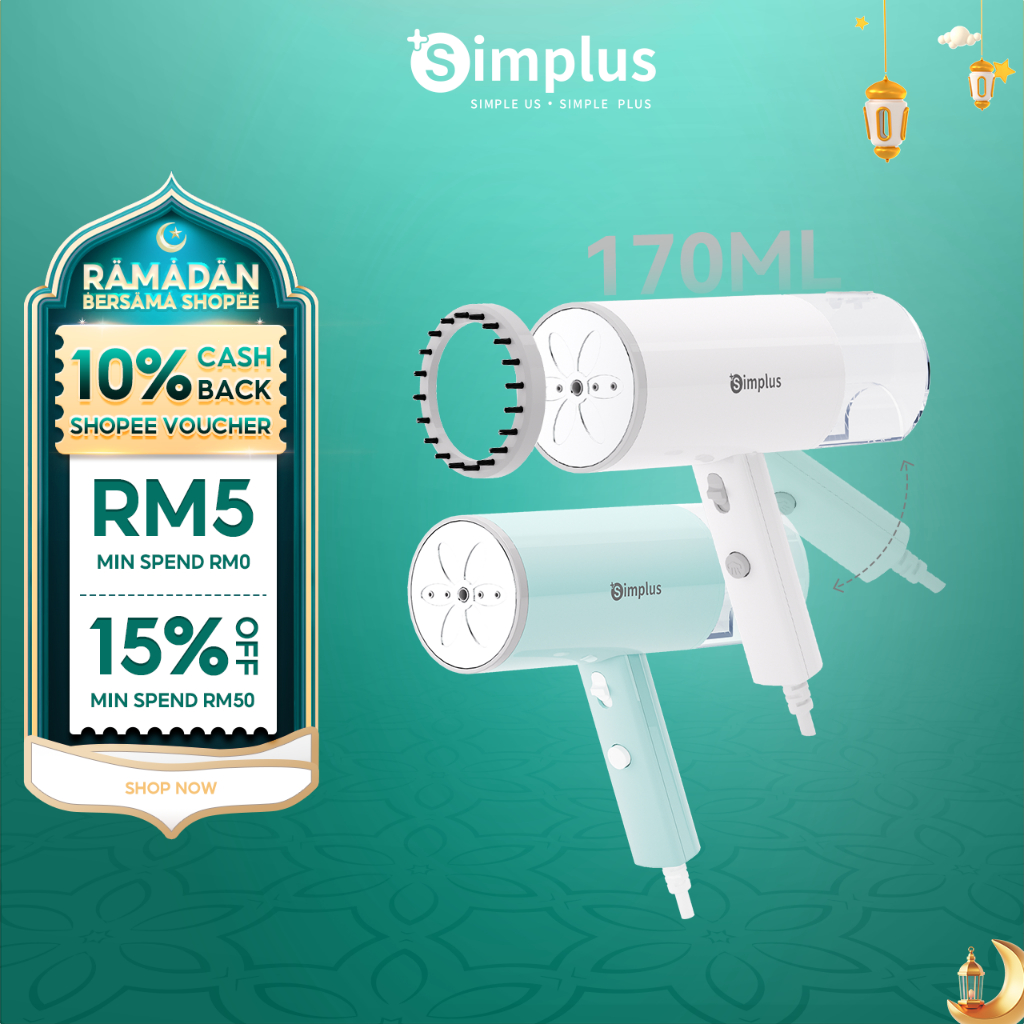 Simplus 800W Garment Steamer Iron Portable Steam Iron Foldable Steam ...