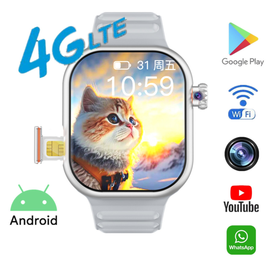 4G Smart Watch with sim card slot and WiFi Android Smartwatch Playstore ...