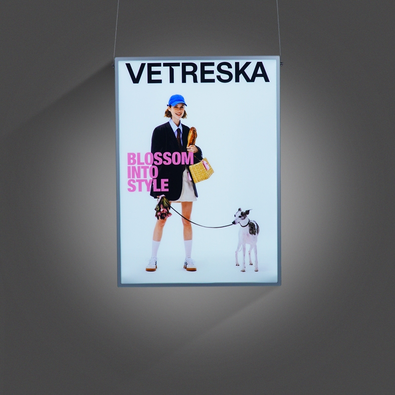 commercial fashion girl advertise led movie poster light box frame ...