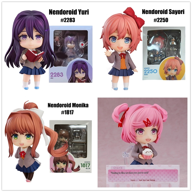 Sayori Nendoroid Doki Doki Literature Club Monika Yuri Movable Joint Face Changeable Figure ...
