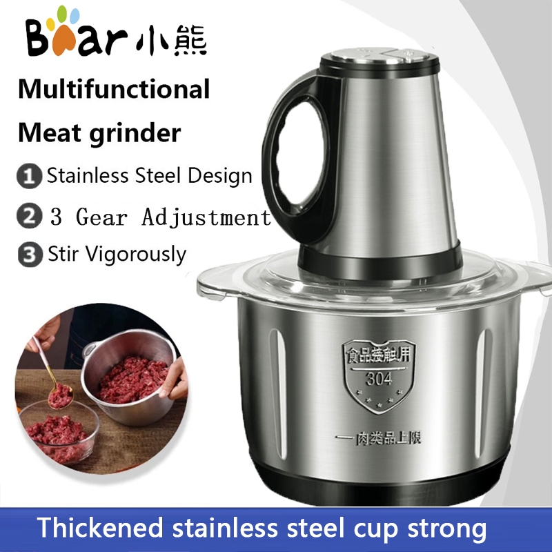 Bear Stainless Steel Electric Meat Grinder MultiFunction Kitchen Food ...