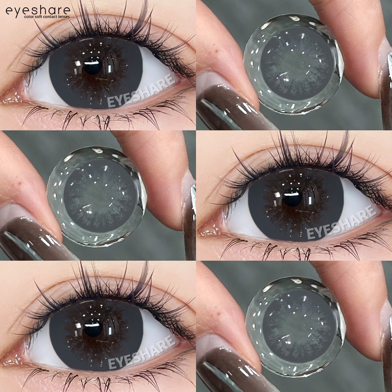 Eyeshare Contact Lens 14.5mm 1Pair BEAUTYEYE Gray Black Doll Eyes ...