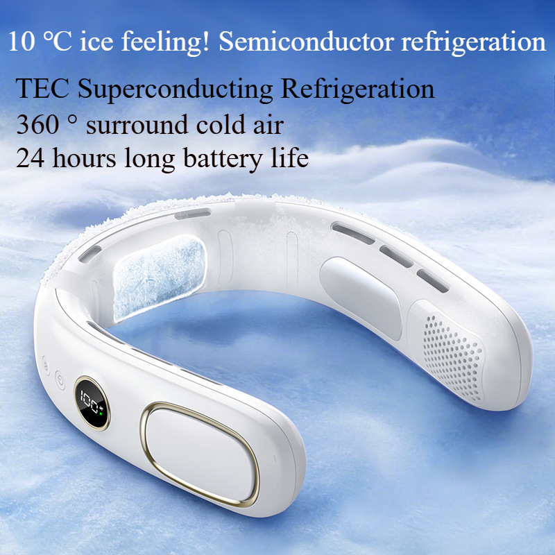 Semiconductor Refrigeration Hanging Neck Fan USB Charging Bladeless Air ...