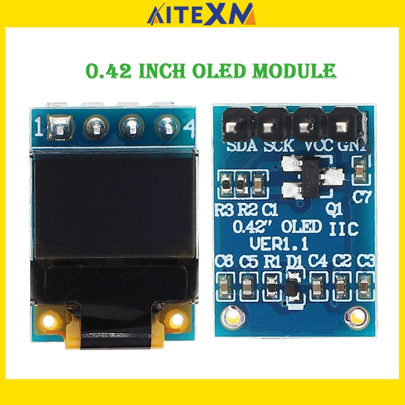 0.42 inch OLED module white display module IIC interface Supermini 72x40 SSD1315 drive LCD IIC ...