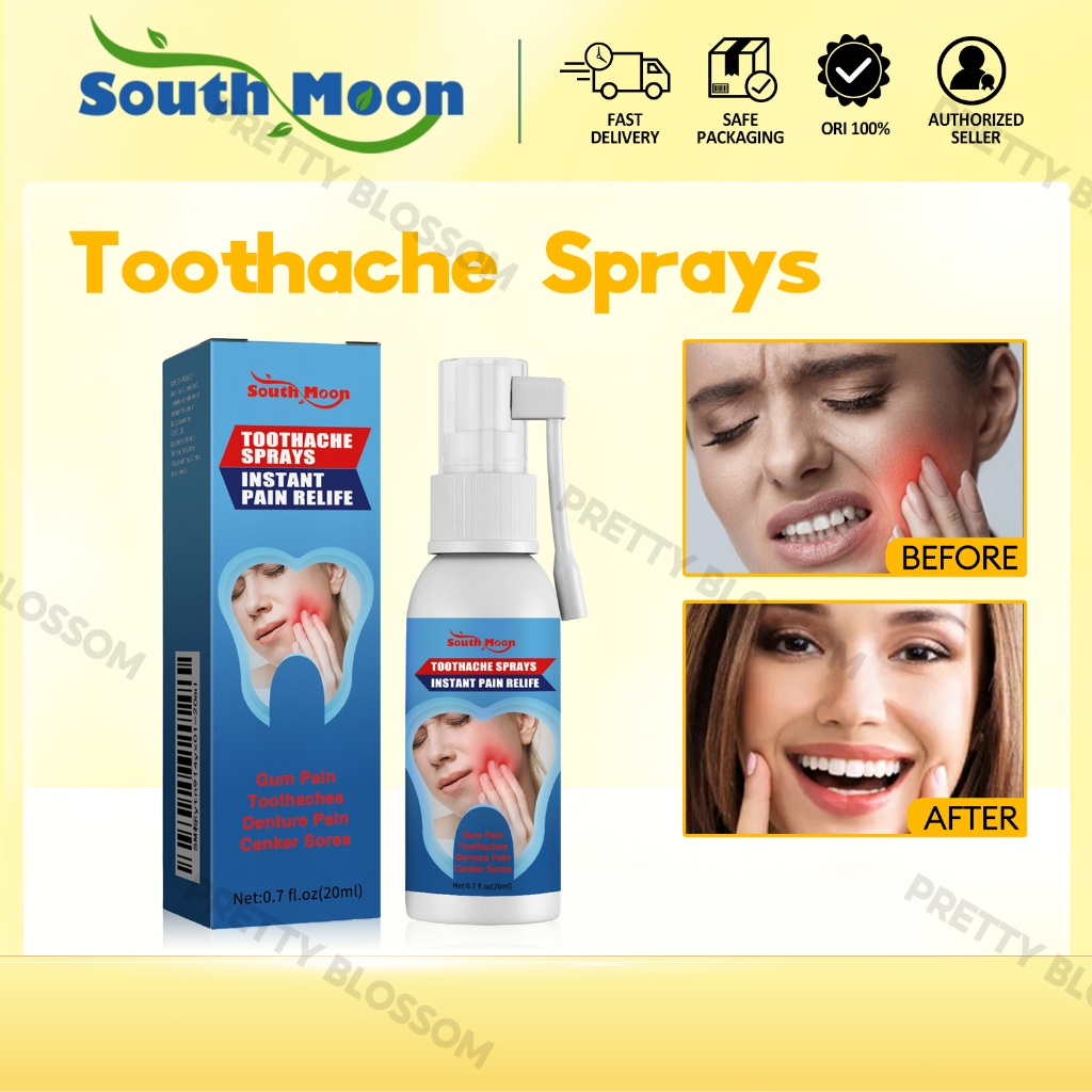 South Moon Toothache Spray 20ml Teeth Pain Spray Herbal Analgesic ...