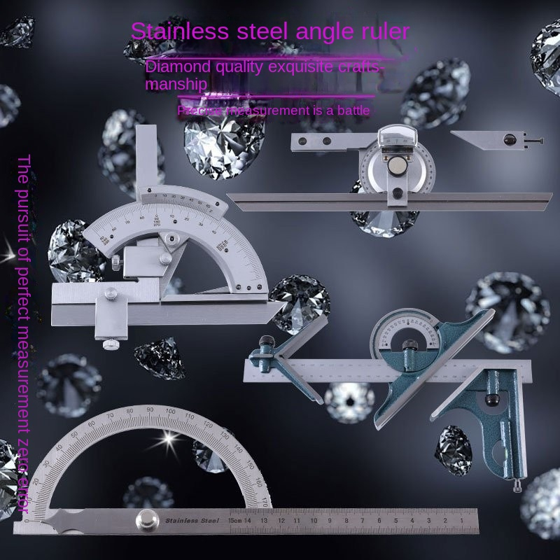 Universal Angle Ruler Angle Measuring Instrument Stainless Steel ...