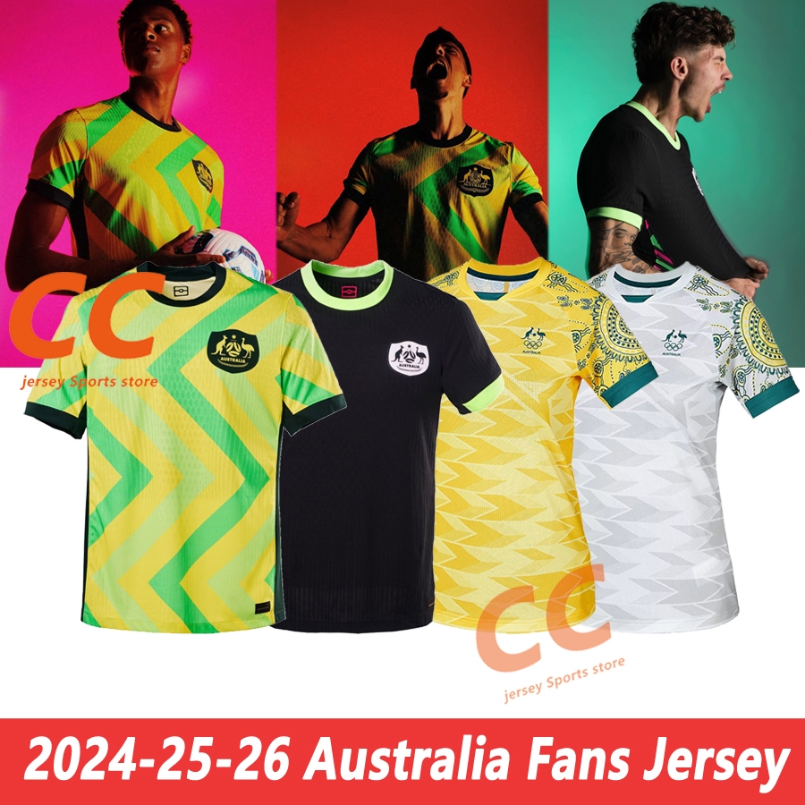 Australia Soccer Football Jersey Sports T shirt Men's Jerseys 2024-25 ...