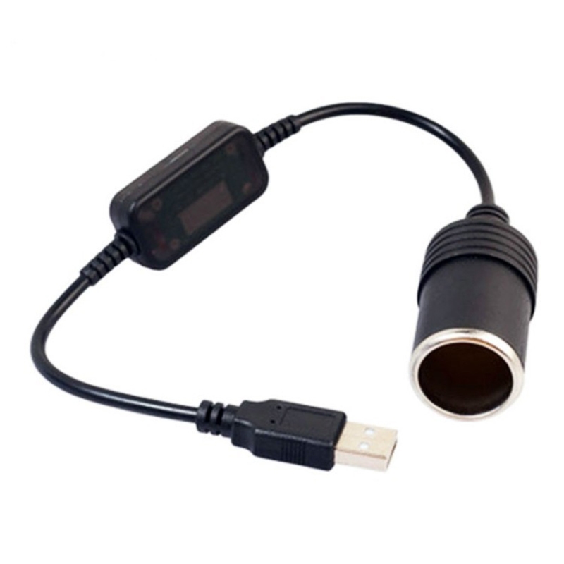 【Ready Stock】5V usb port to 12v car cigarette lighter socket adapter converter for car Driving ...