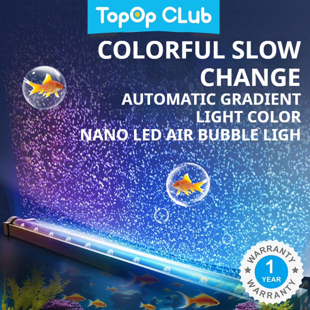 [Upgrade]TOPOP Aquarium Light Nano LED Air Bubble Lamp Fish Tank ...