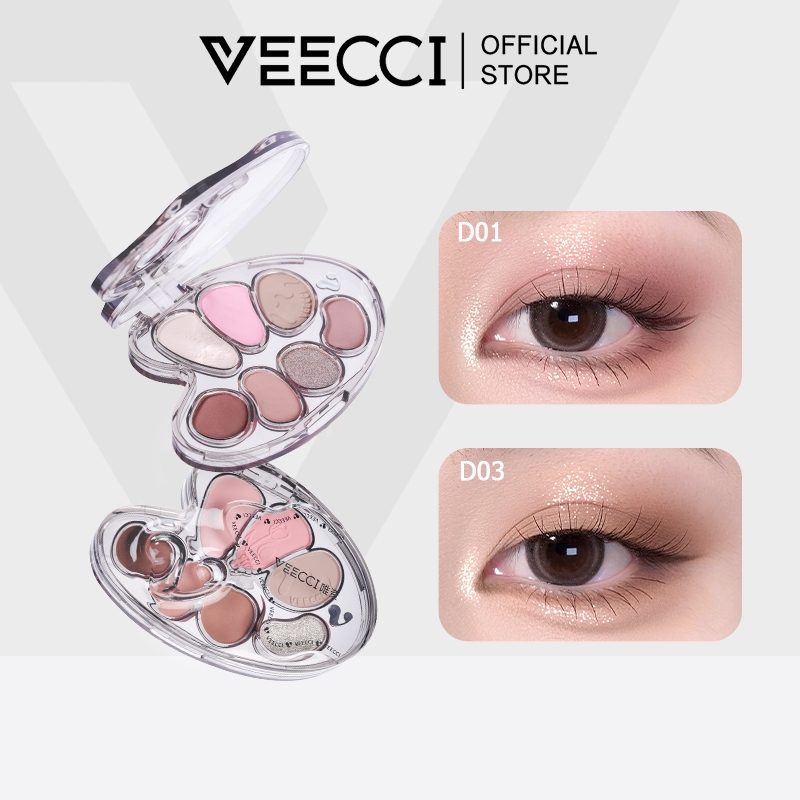 VEECCI Eyeshadow Matte Shimmer Seven-Colors Multipurpose Portable Eye ...
