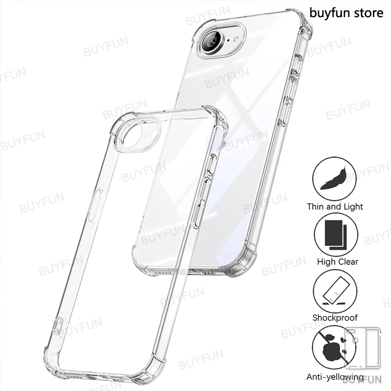 Clear Air-bags Soft Shockproof Case For iPhone 16e ifon 16E ifon16 E 6.1" 5G Anti-knock Protect ...