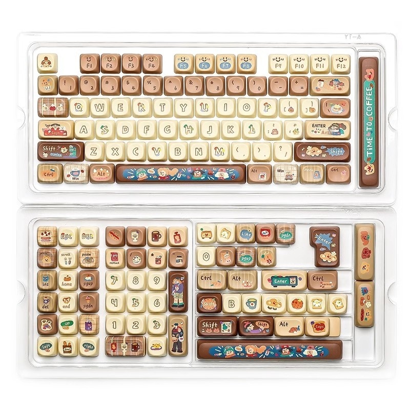 YUNZII Macaron Series Keycaps MOA Height Five Sided Thermal Sublimation ...