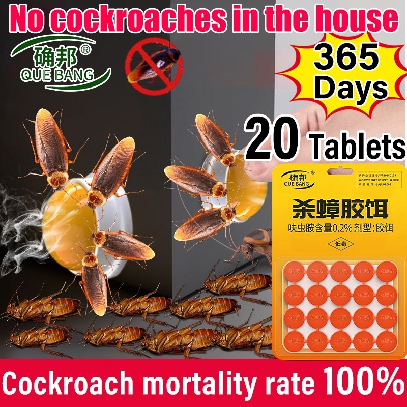 1 piece Lasts 365 Days Racun Lipas 20 pieces/box Cockroaches Killer ...