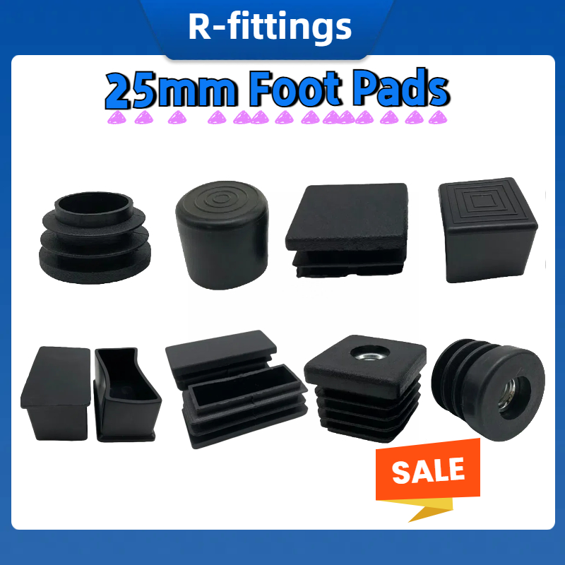 25mm 50mm Square Round Rectangle Black Plastic Hollow Cover Blanking ...